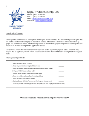 Fillable Online Trident Security Solutions: Huntsville Security Guard ...