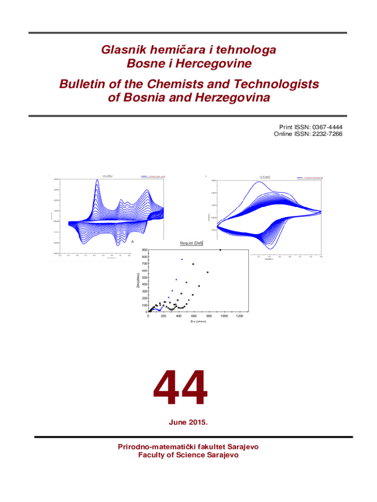 Fillable Online Glasnik hemiara i tehnologa Bosne i Hercegovine (Online) Fax Email Print - pdfFiller