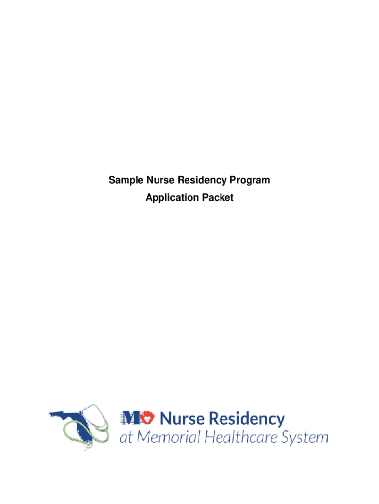Fillable Online Sample Nurse Residency Program Application Packet Fax ...