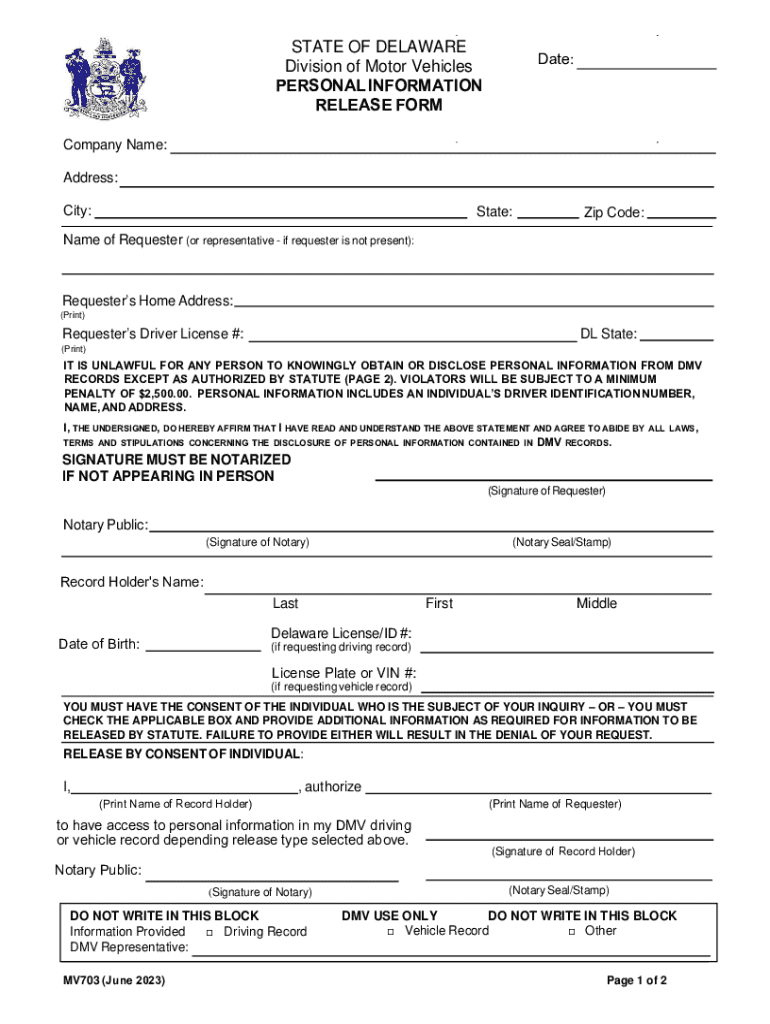 Fillable Online dmv de 1.140 Statement to Record Ownership/Error or ...