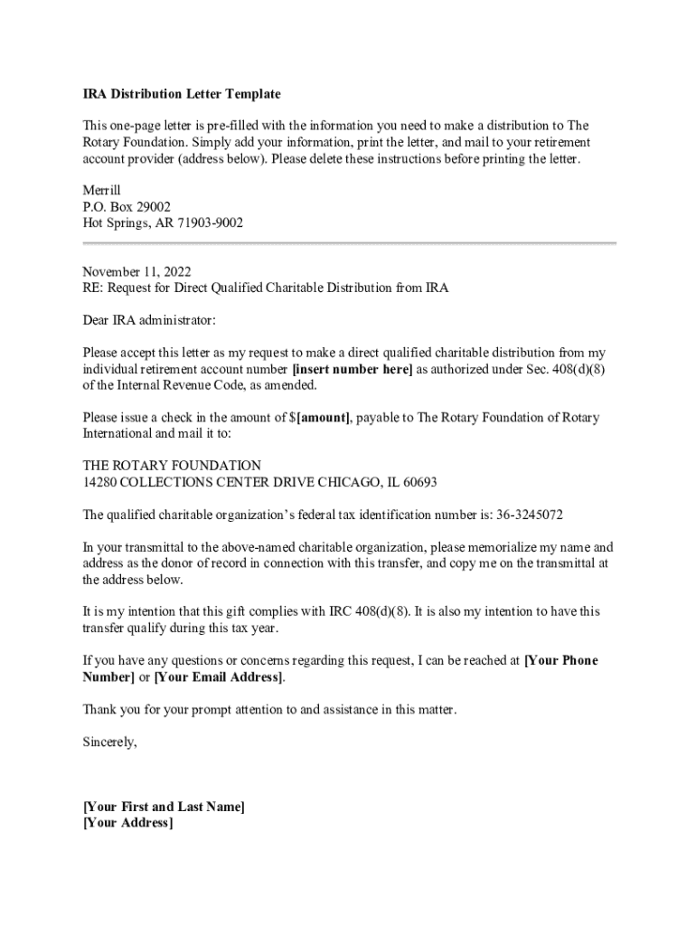 Fillable Online Required Minimum Distribution Sample Letter - IRA Doc ...