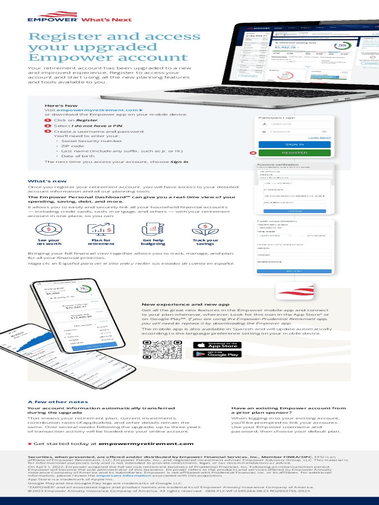 Fillable Online New Empower retirement accounts "linked" correctly ...
