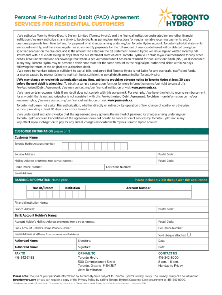 Fillable Online pad-agreement-residential-form Fax Email Print - pdfFiller