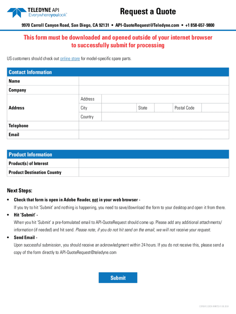 Fillable Online Teledyne Impulse Support Fax Email Print - pdfFiller