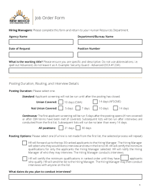 Fillable Online Job-Order-Form-and-Hiring-Manager-Guide. ... Fax Email ...