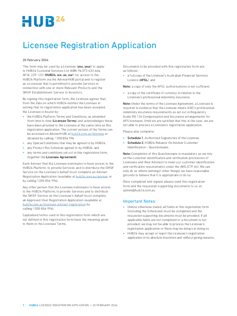 Fillable Online Licensee Registration Application Fax Email Print - pdfFiller