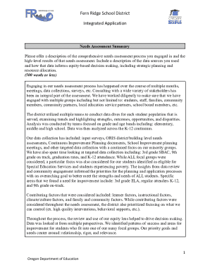 Fillable Online Comprehensive Needs Assessment Guidance, Tools and ...