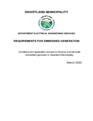 Fillable Online swartland municipality electrical engineering services ...