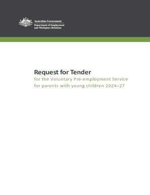 Fillable Online Request for Tender for Voluntary Pre-employment Service ...