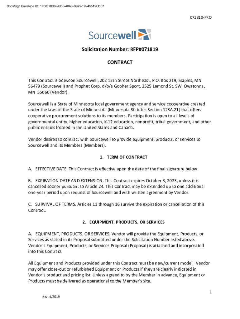 Fillable Online Solicitation Number: RFP#071819 CONTRACT Fax Email ...