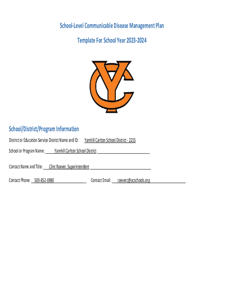 Fillable Online im ycsd k12 or Template For School Year 2023-2024 Fax ...