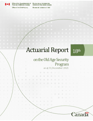 Fillable Online 18th Actuarial Report on the Old Age Security Program as ... Fax Email Print ...