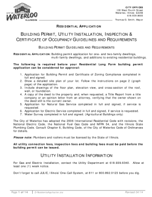 Fillable Online BUILDING PERMIT, UTILITY INSTALLATION, INSPECTION & Fax ...