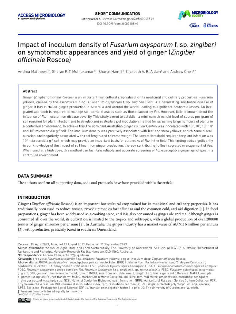 Fillable Online Impact of inoculum density of Fusarium oxysporum f Fax ...