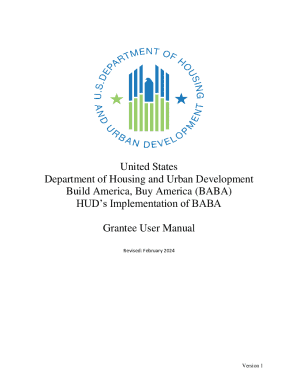 Fillable Online Build America, Buy America (BABA) HUD's Implementation ...