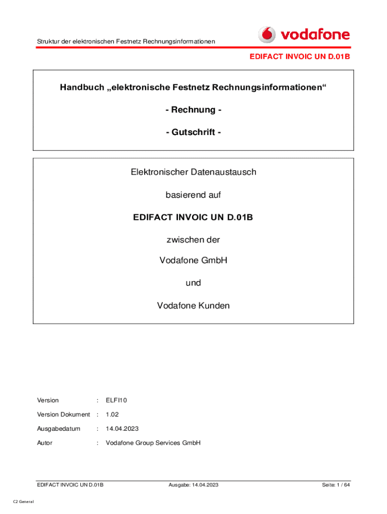 Ausfüllbar Online EDIFACT INVOIC UN D Fax Email Drucken - pdfFiller