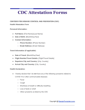 Fillable Online The New CDC Attestation Form - Canadian Cruisers Fax ...
