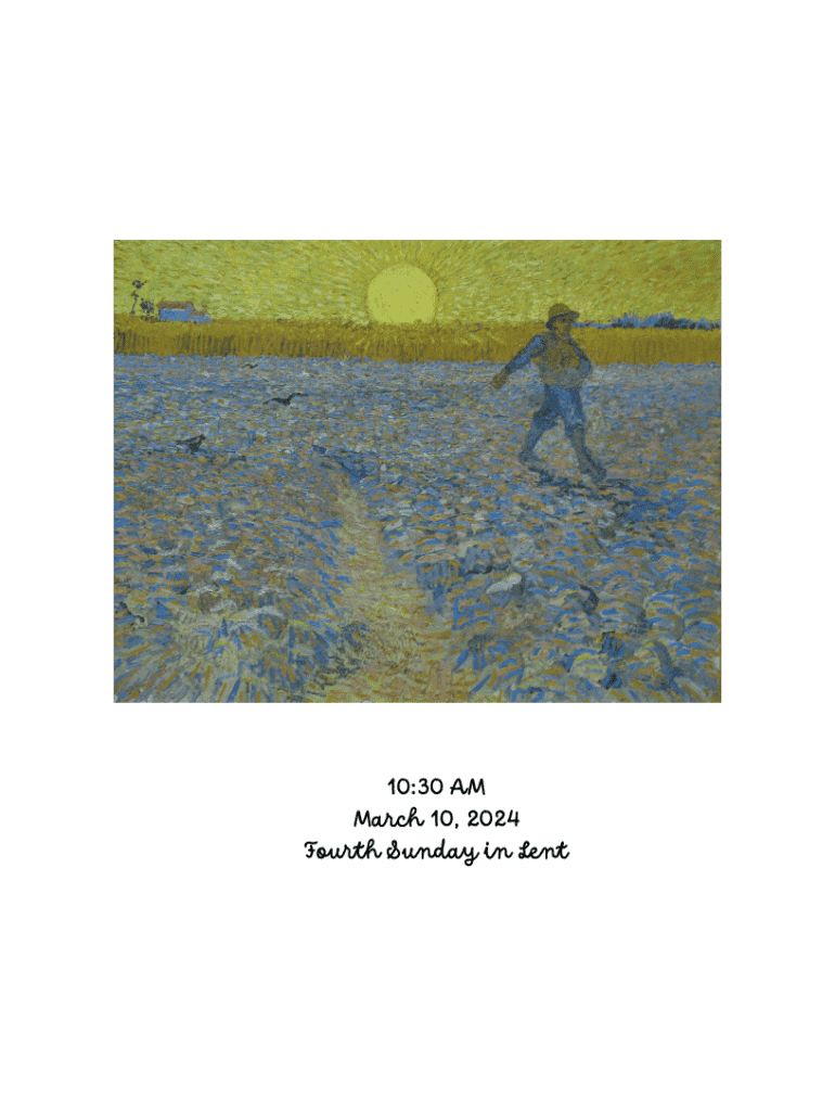 Fillable Online Weekly reflection for March 10, 20244th Sunday of Lent ...