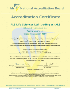 Fillable Online Als Life Sciences Limited - Irish Company Info Fax ...
