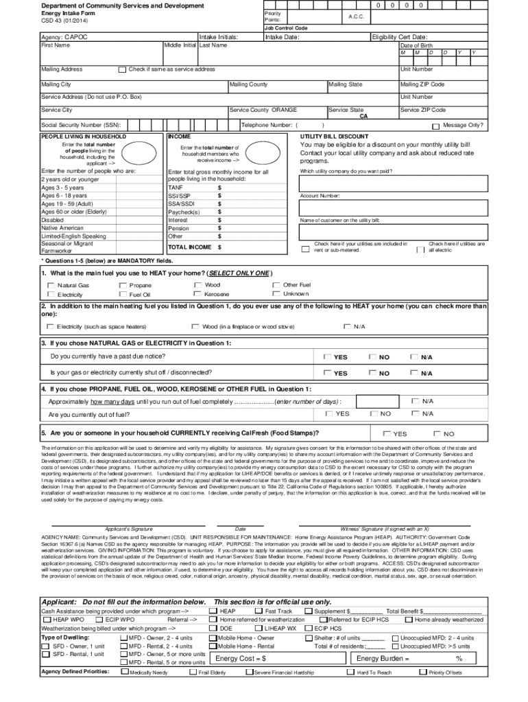 Fillable Online 2017-2024 Form CSD 43 Fill Online, Printable, Fillable ...