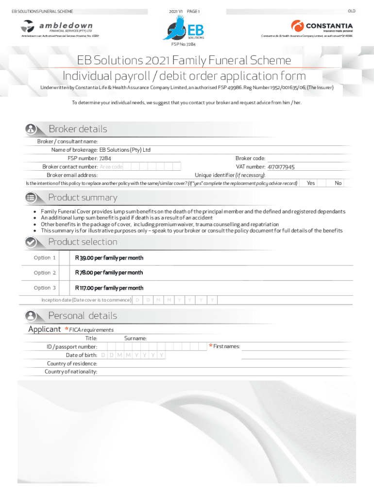 Fillable Online Funeral-Scheme-Application-Form-1.pdf - EB Solutions Fax Email Print - pdfFiller