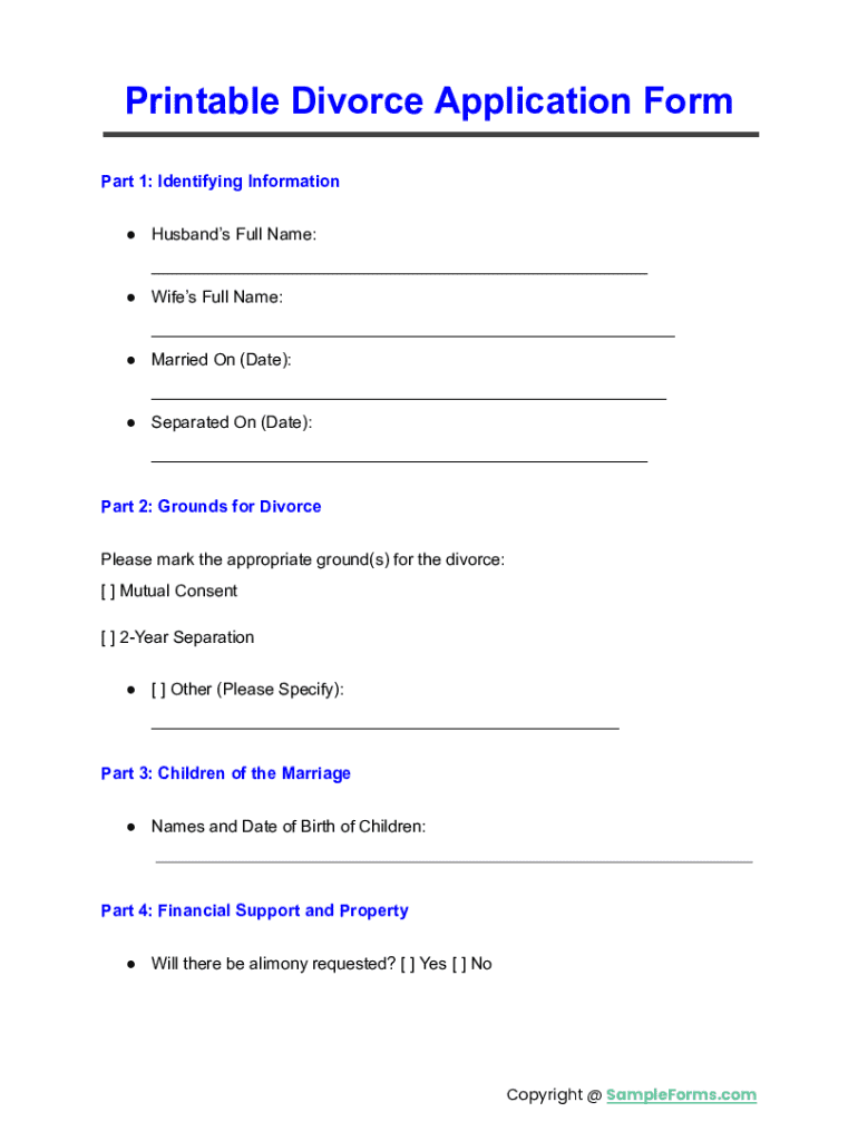 Fillable Online 3301(d) Divorce Instructions and Forms ( ... Fax Email ...