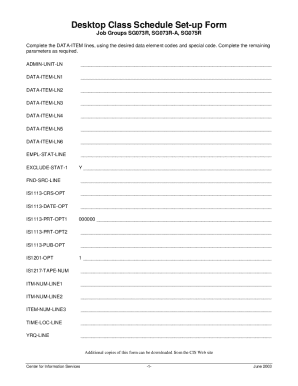 Fillable Online Desktop Class Schedule Process Form Fax Email Print ...