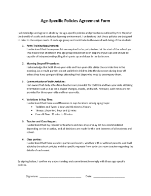 Fillable Online Agreement to Comply with Policies & Procedures Fax ...