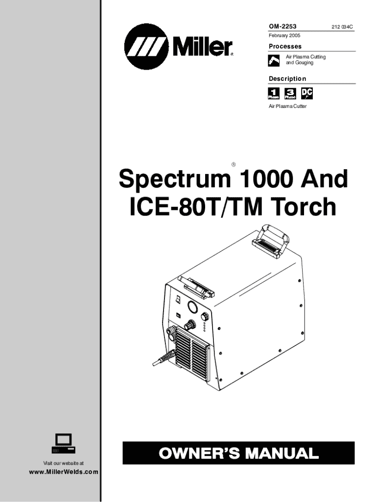 Fillable Online Plasma Electrode 212724 Tip 80A Fit Miller Spectrum ...