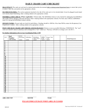 Fillable Online 6700.029 Daily Crash Cart Checklist.doc Fax Email Print ...