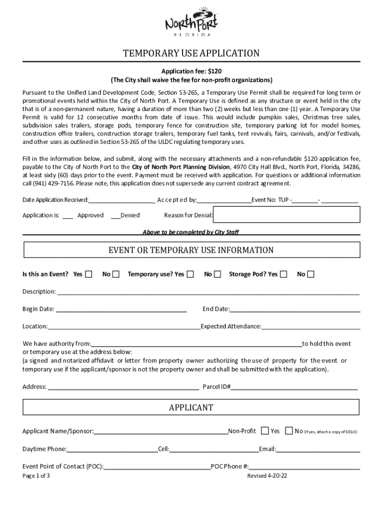 Fillable Online Fillable Online Temporary Use Authorization (TUA) ... Fax Email Print - pdfFiller