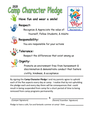 Fillable Online 2020 Camper Health Form Fax Email Print - pdfFiller