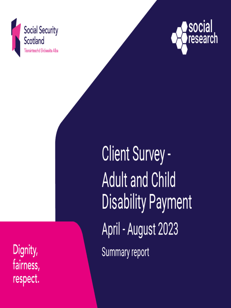Fillable Online Client Survey - Adult and Child Disability Payment ...