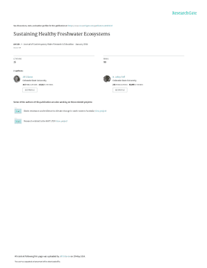 Fillable Online State of the World's Freshwater Ecosystems: Physical ...