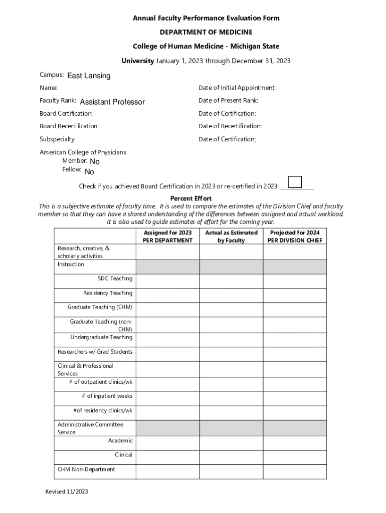 Fillable Online medicine chm msu For Faculty and Staff - Resources ...