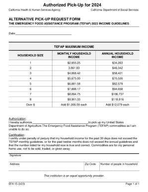 Completable En línea ALTERNATIVE PICK-UP REQUEST FORM - Teach Inc Fax Email Imprimir - pdfFiller