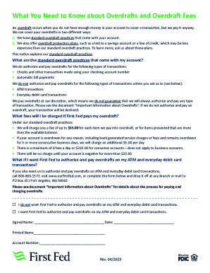 Fillable Online Overdraft Fees Vs. NSF Fees: How They Differ Fax Email Print - pdfFiller