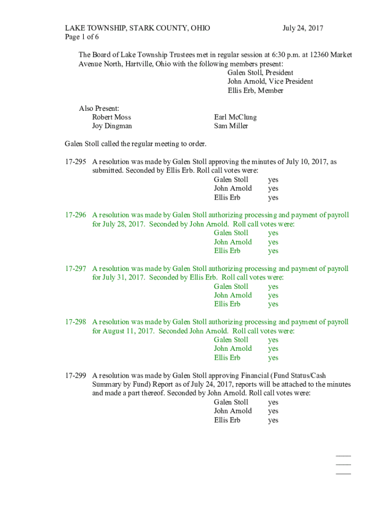 Fillable Online Lake Township, Stark County Fax Email Print - pdfFiller