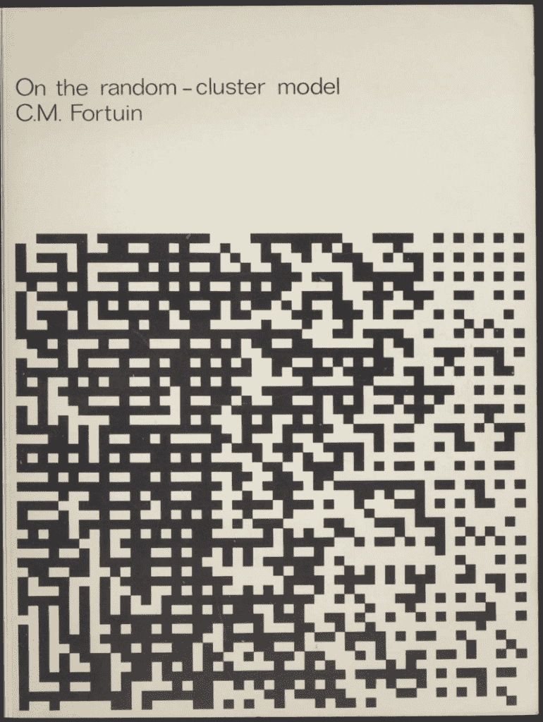 Fillable Online On The Random Cluster Model 1 Introduction And