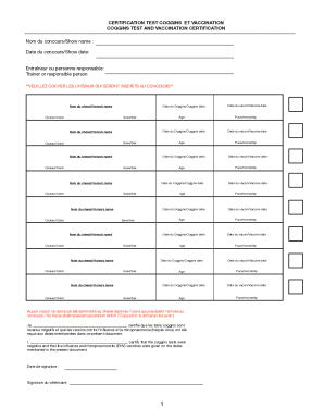 Remplissable En Ligne Coggins and Health Certificate Form Fax Email ...