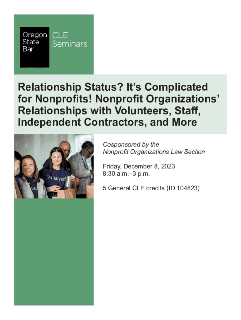 Fillable Online Relationship Status? It's Complicated for Nonprofits ...