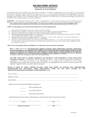 Fillable Online BUILDING PERMIT AFFIDAVIT - Westborough, MA Fax Email ...