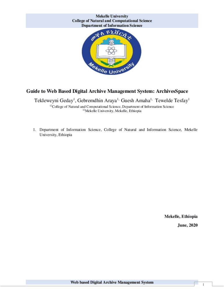 Fillable Online Guide to Web Based Digital Archive Management System ...