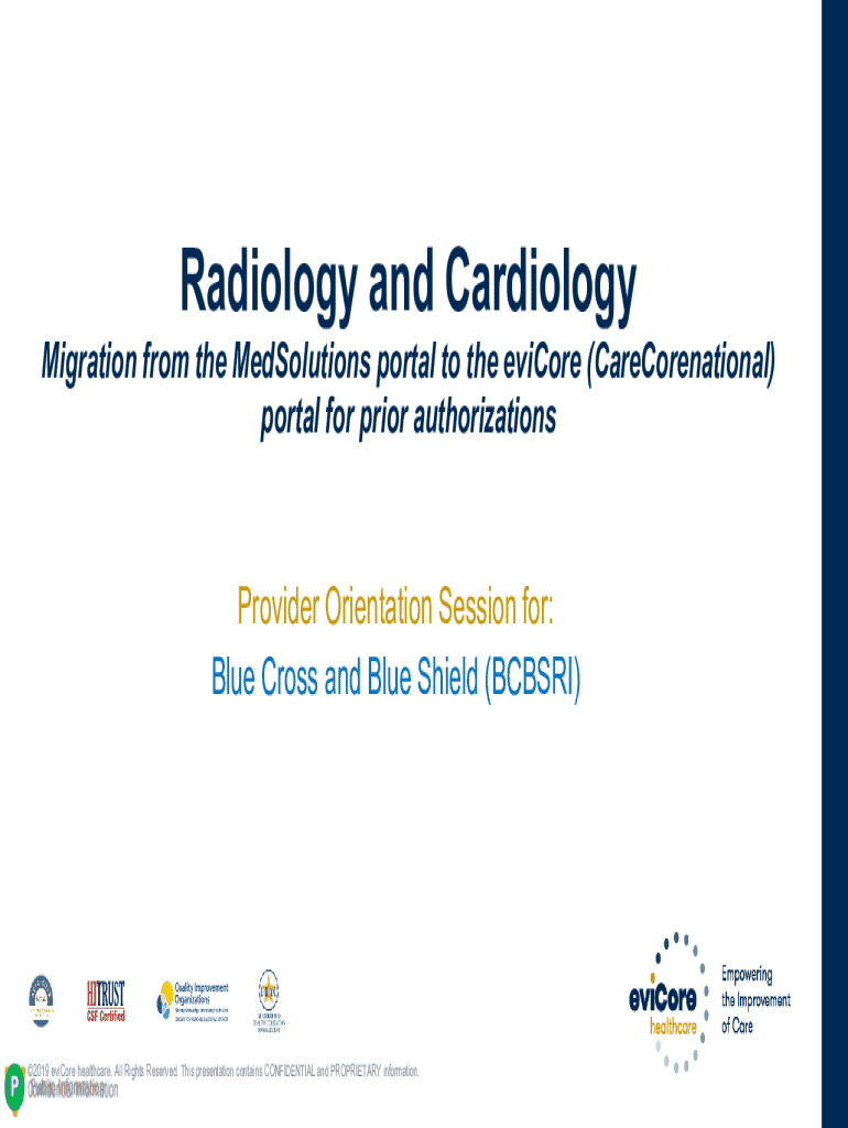 Fillable Online eviCore Cardiology Authorization Management Fax Email ...
