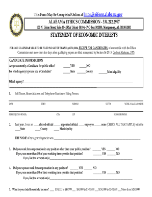 Fillable Online Statement of Economic Interests FAQs - Human Resources ...