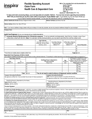 Fillable Online Health Care FSA & Dependent Care FSA Claim Form Fax ...