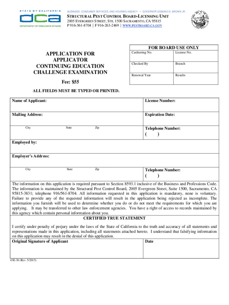 Fillable Online Fillable Online pestboard ca Structural Pest Control ...