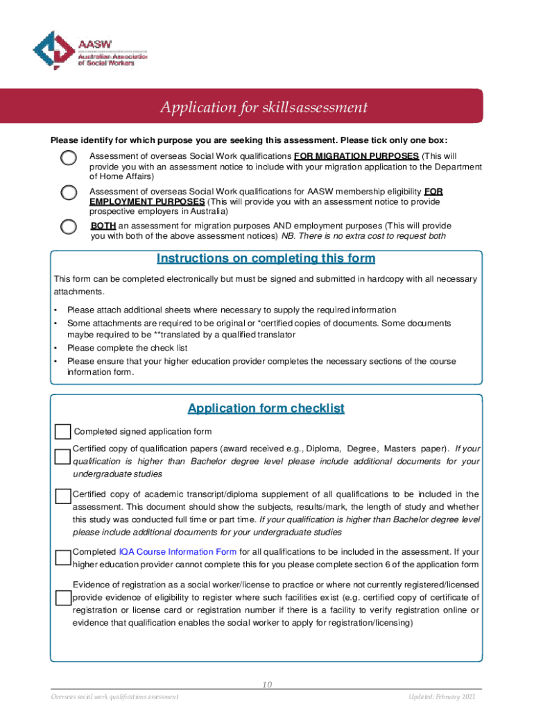Fillable Online Assessment-of-Accredited-AASW-social-work-qualification- ... Fax Email Print ...