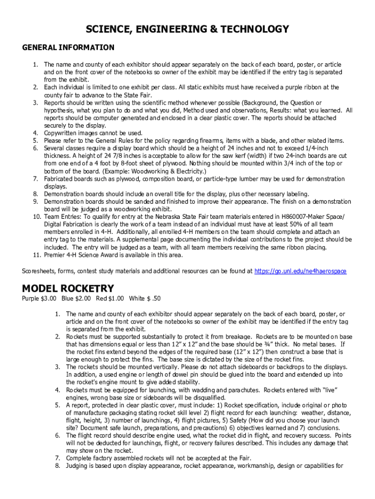 Fillable Online extension unl SCIENCE, ENGINEERING & TECHNOLOGY (SET) Fax Email Print - pdfFiller