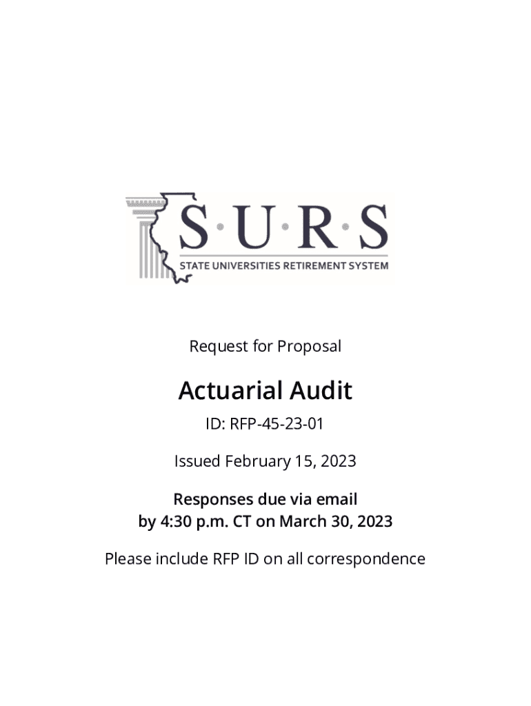 Fillable Online A Request for Proposal (RFP) for Audit and Tax Services ...